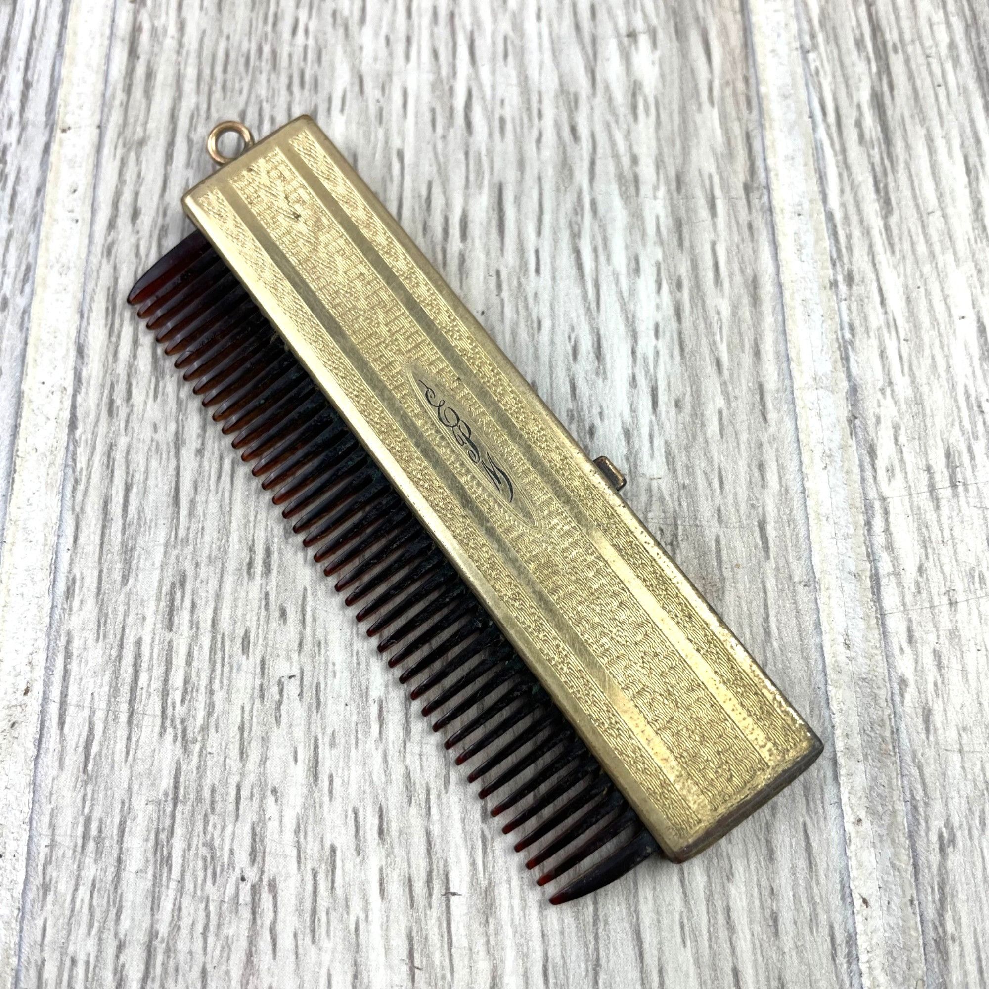 Other Vintage retractable gold filled moustache pocket comb | Grailed