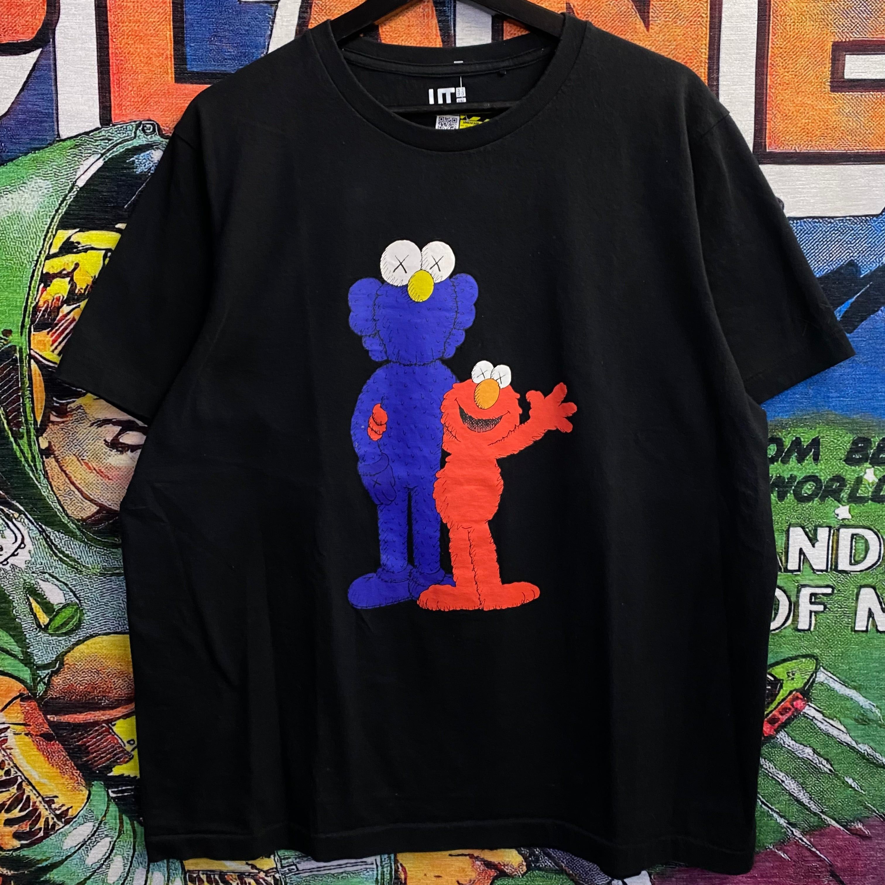 Kaws × Streetwear × Uniqlo KAWS Uniqlo Elmo Tee Shirt size Large | Grailed