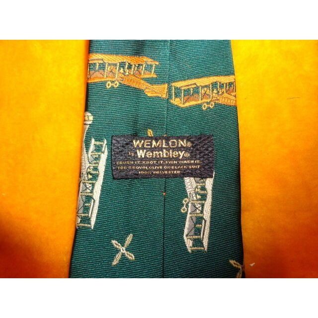 Wembley VINTAGE FAT DISCO MOD FUNK 1970s TIE ~ GREEN BIPLANES ~57 ...