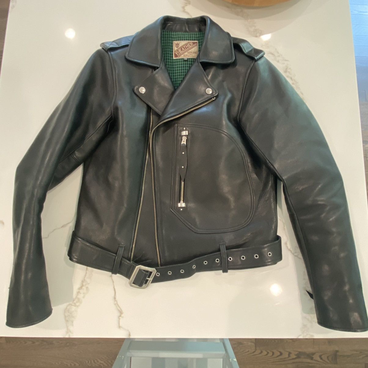 Leather Jacket Y'2 Leather Y2-02 1930's Eco Horse Double Moto Jacket ...