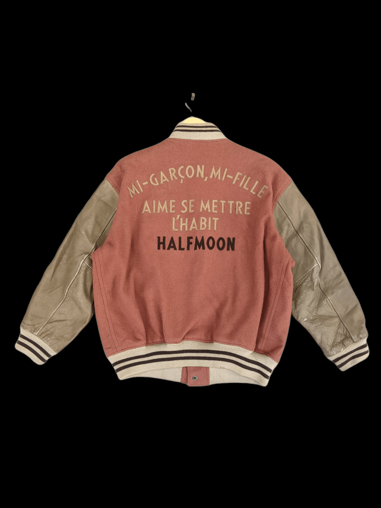 Japanese Brand RARE🔥Half Moon mi-Garcon Varsity Jacket | Grailed