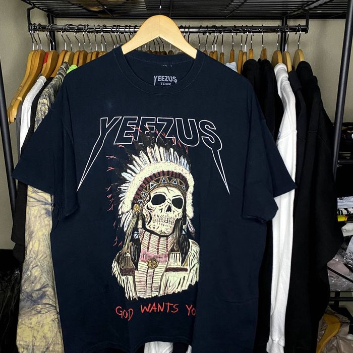 Kanye West Kanye West Wes Lang Chief Skeleton Yeezus Tour Merch Tee Grailed