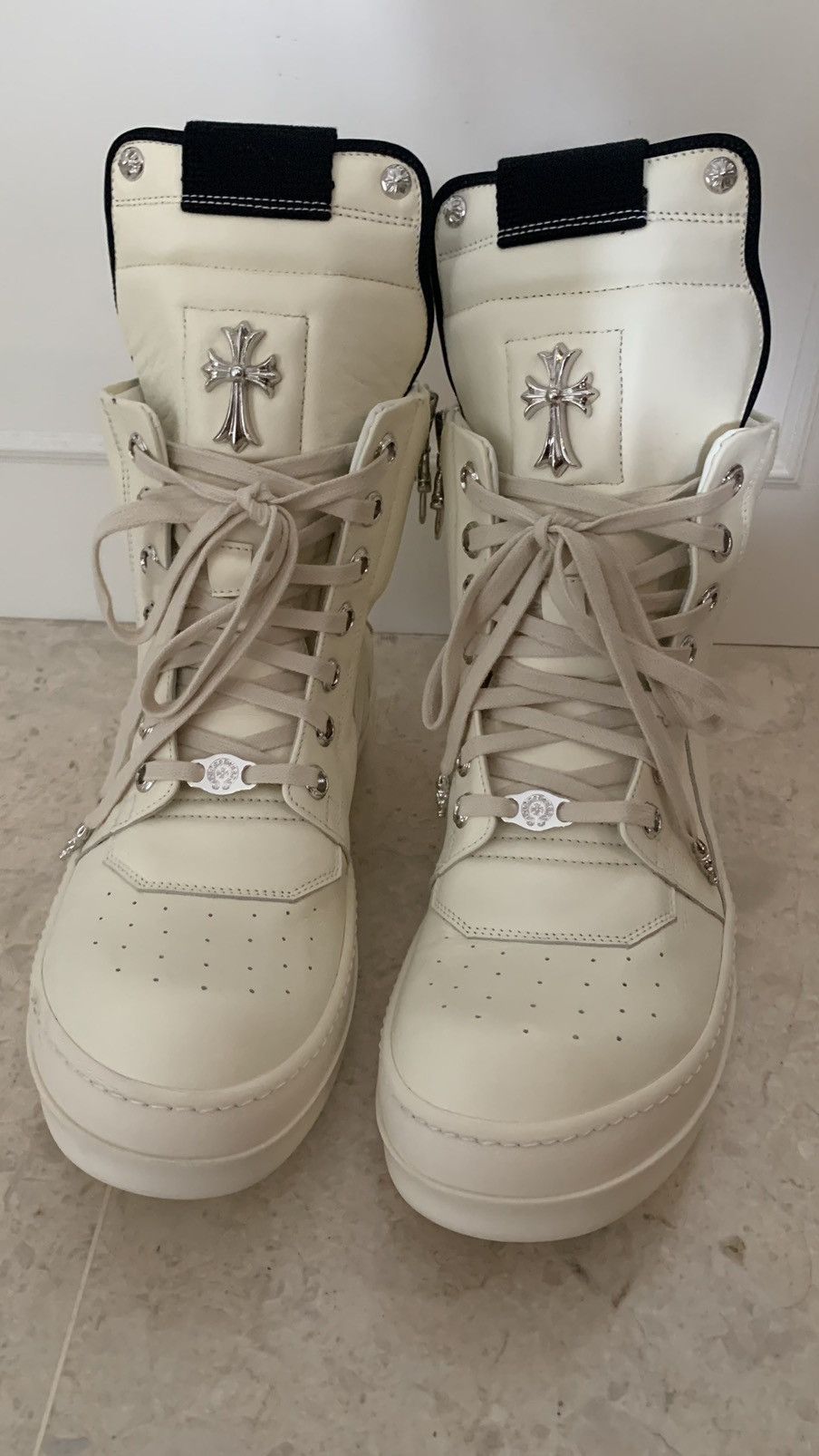 Chrome Hearts × Rick Owens Chrome Hearts custom Rick Owens Geo basket ...