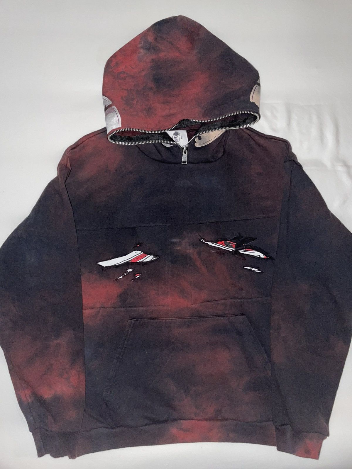 Warren Lotas Warren Lotas Slasher Jason Mask Half Zip Hoodie 🪓🩸🪓 | Grailed