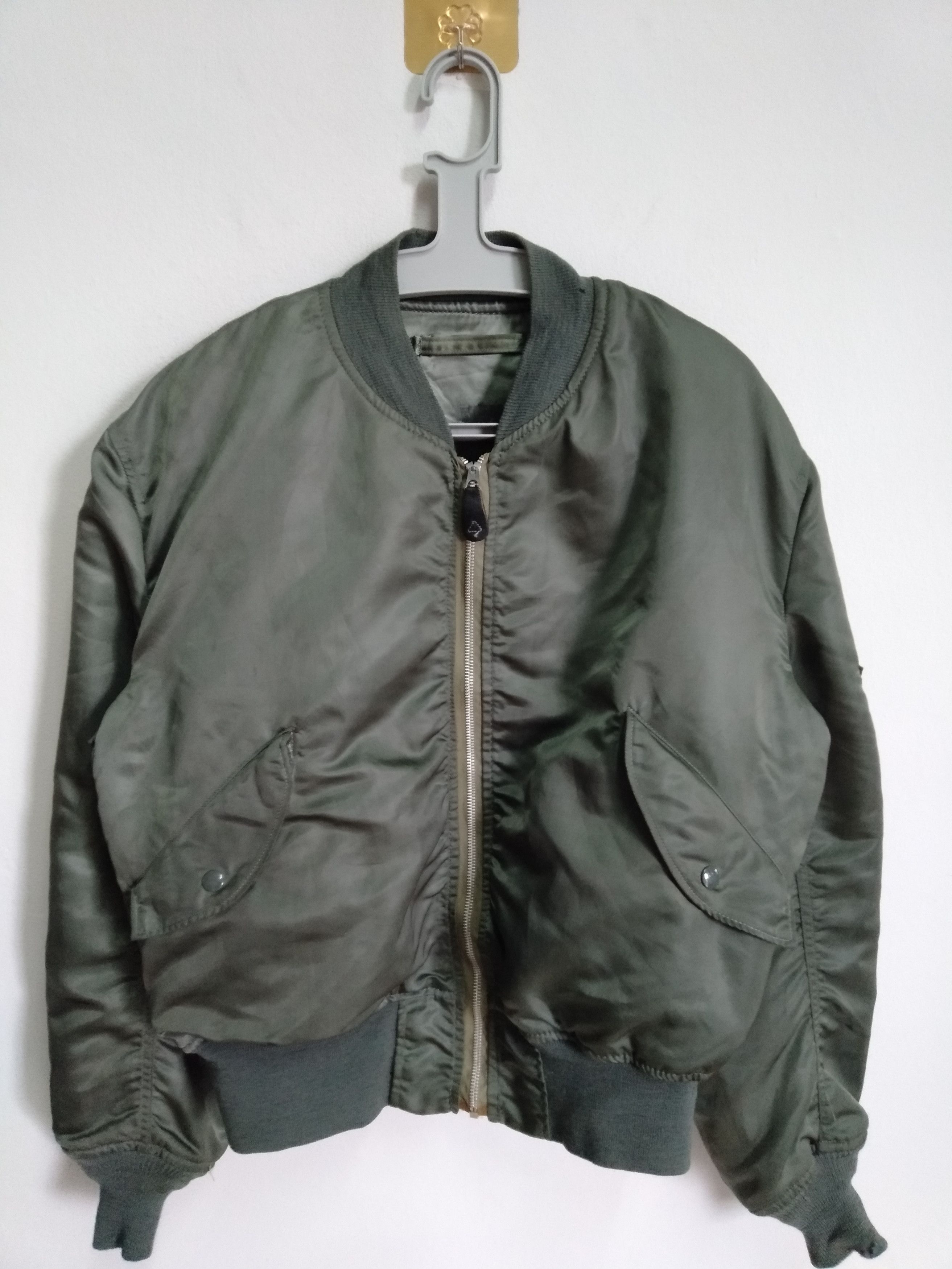 Alpha Industries × Vintage Alpha Industries Type MA-1 Bomber Flaying Distressed Jacket | Grailed