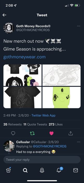 Goth Money Goth Money Records Reaper Ski Mask | Grailed