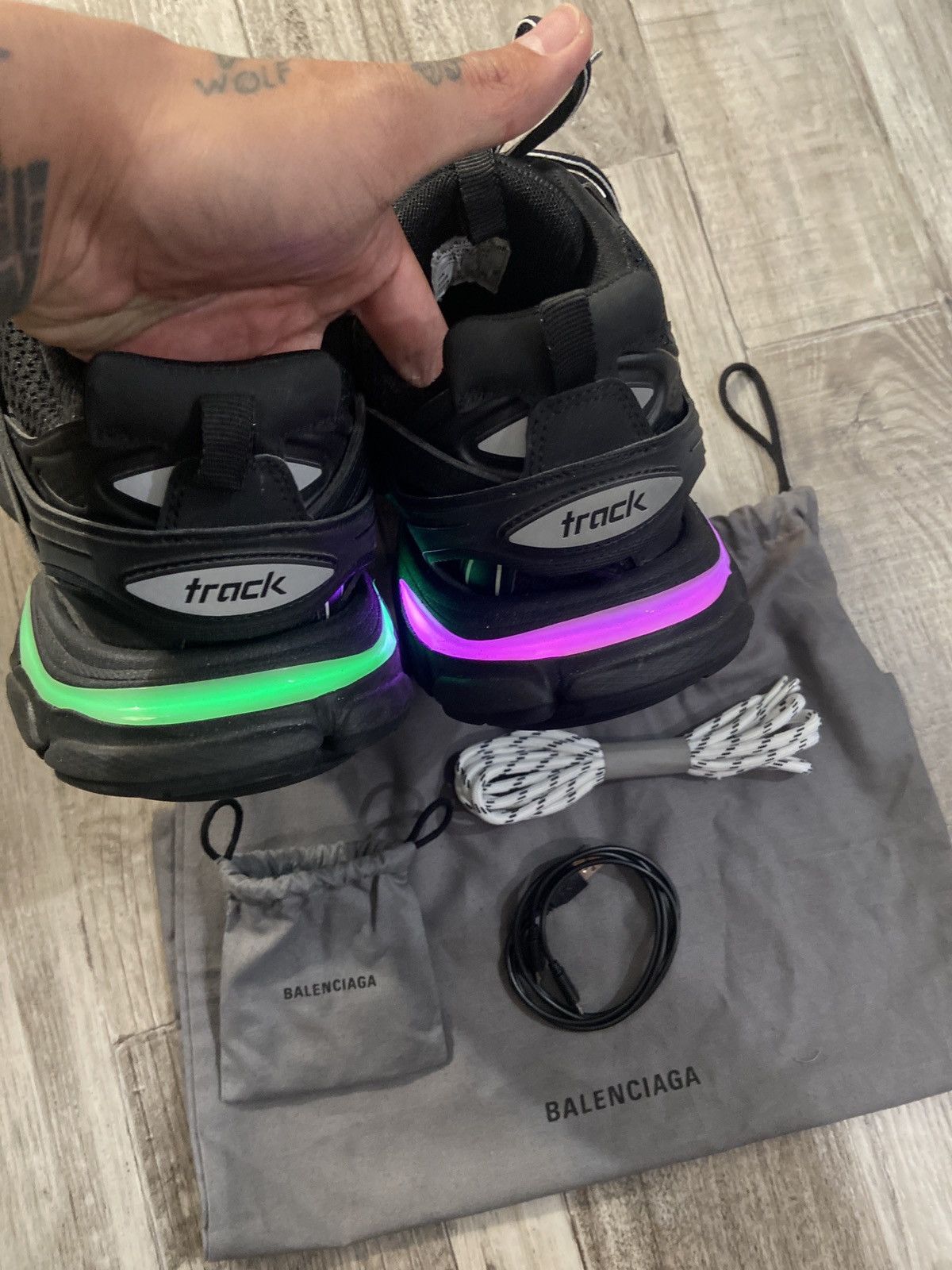 Balenciaga Balanciaga track sneaker led lights | Grailed