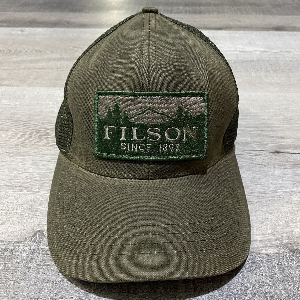 Filson Filson Since 1897 Green Canvas Outdoor Mesh Patch Hat Cap | Grailed