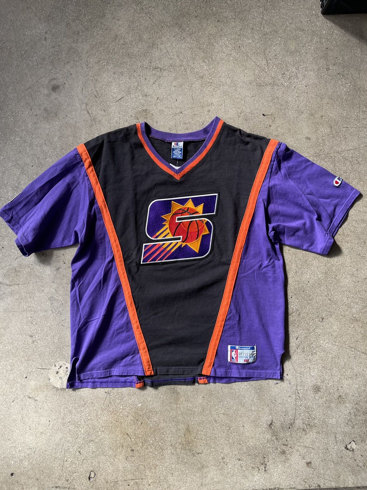Champion × NBA Vintage Champion Phoenix Suns Color Block Shirt | Grailed