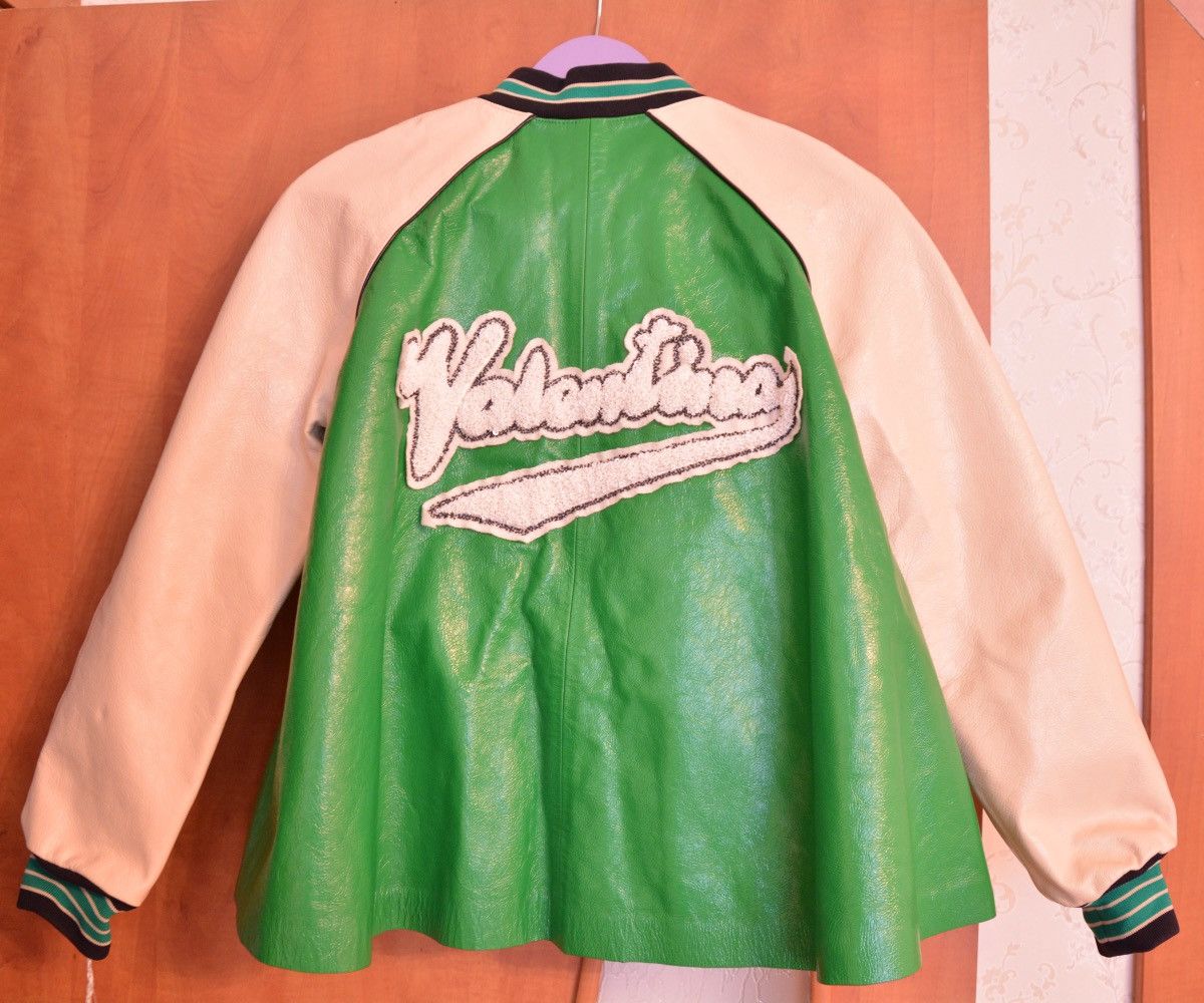 Valentino Valentino Green Leather Jacked | Grailed