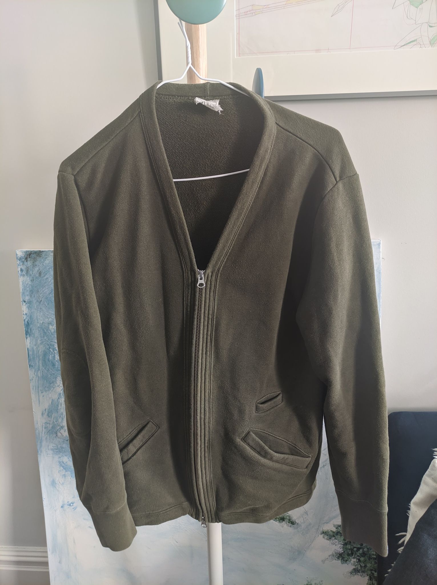 Loopwheeler Loopwheeler Green Cardigan L | Grailed