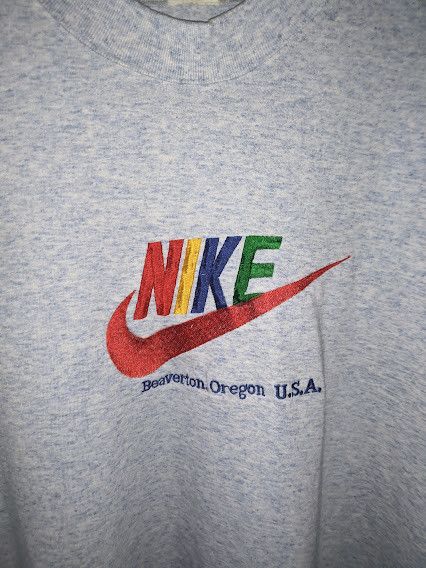 Nike Vintage Nike Rainbow Big Logo Tee Beaverton, Oregon U.S.A | Grailed