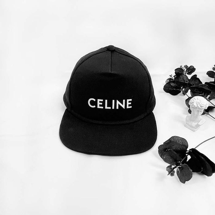 Celine Celine Logo Printed Baseball Cap | Grailed