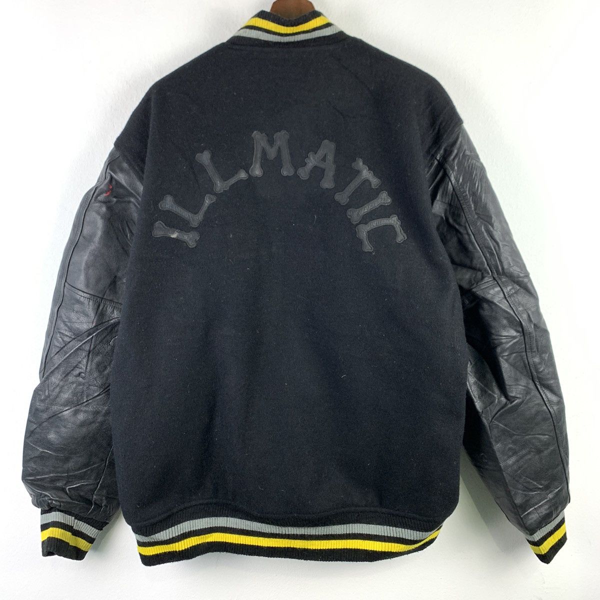 Japanese Brand 🔥NK108🔥Nuts and Bones ILLAMATIL Black varsity jackets ...