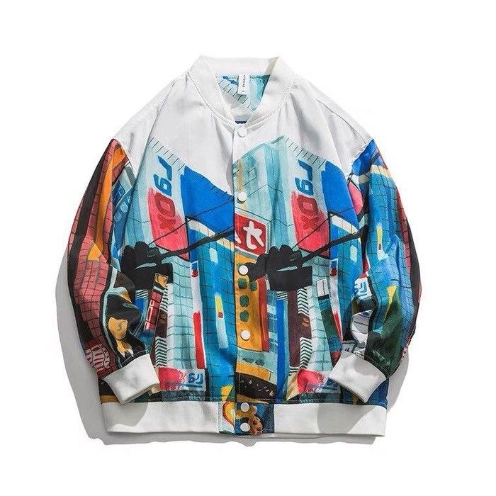 Varsity New Futuristic Full Print Bomber Jacket Varsity Jacket | Grailed