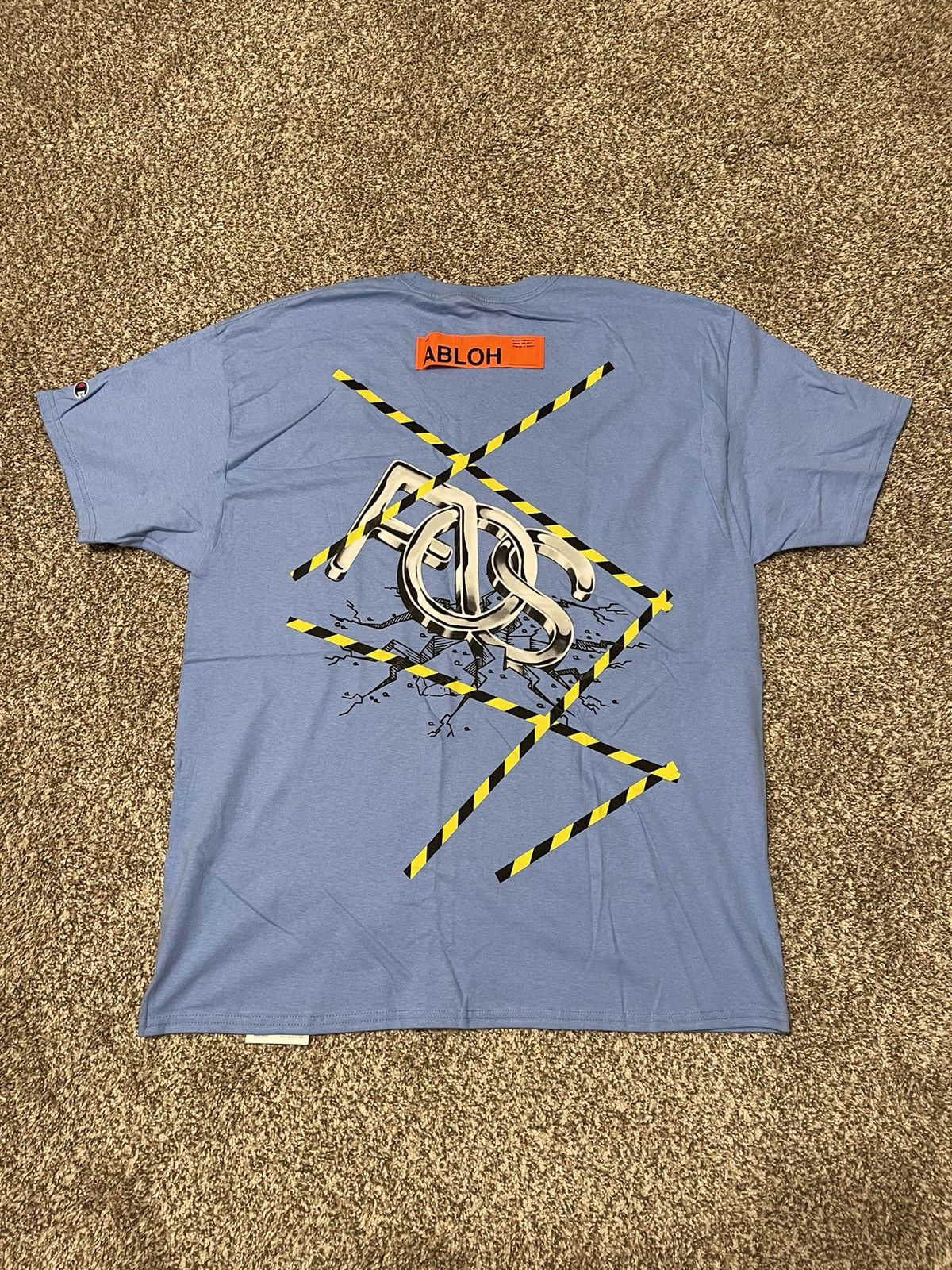 Virgil Abloh Virgil Abloh Off-White Figures Of Speech Tee Blue Tape New ...