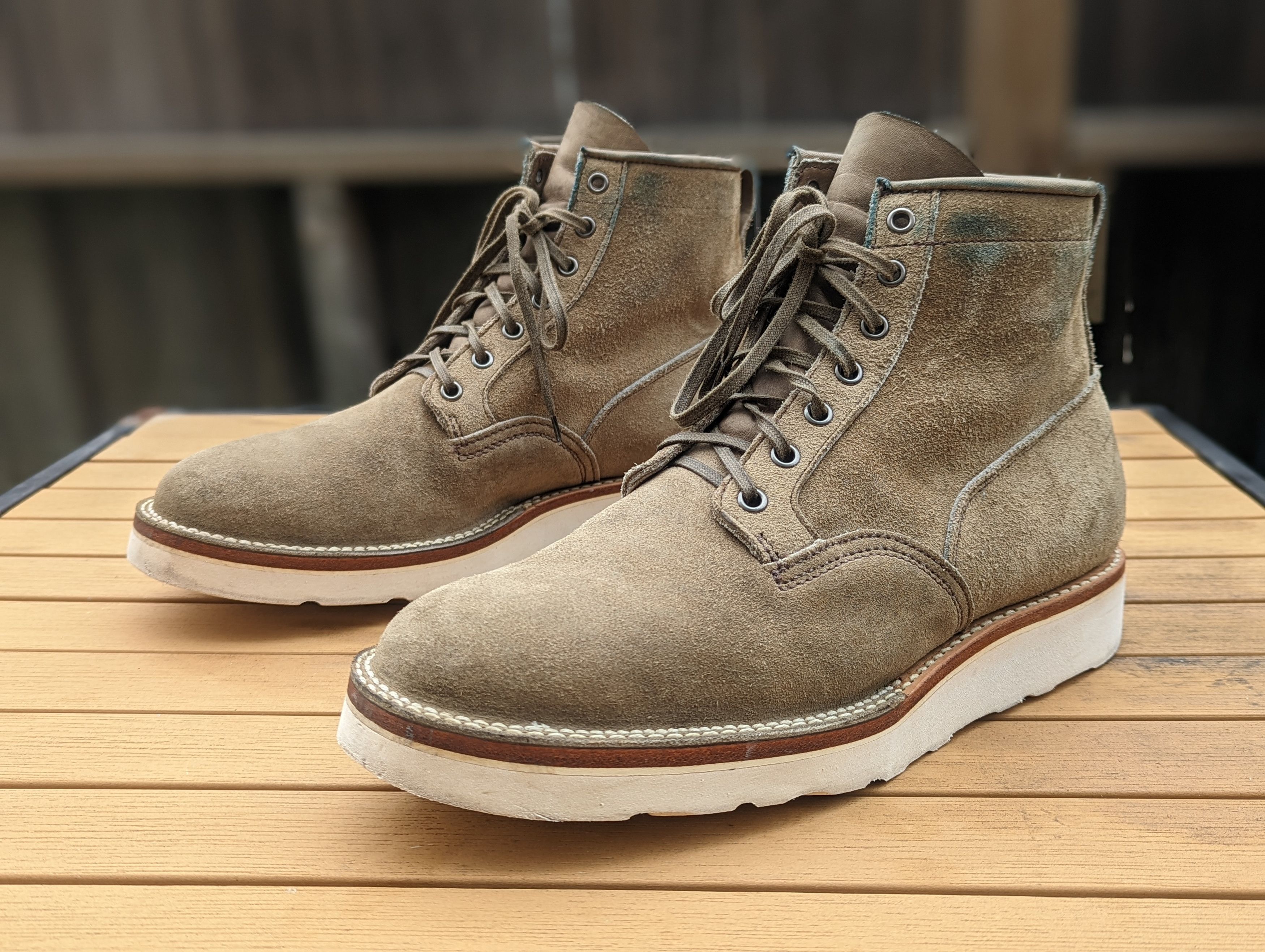 Viberg Viberg 2030 Scout Boot in Calico Grey Roughout | Grailed