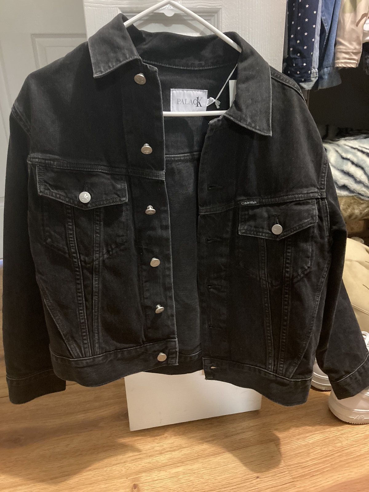 Calvin Klein × Palace Palace CK1 Black Denim Jacket | Grailed