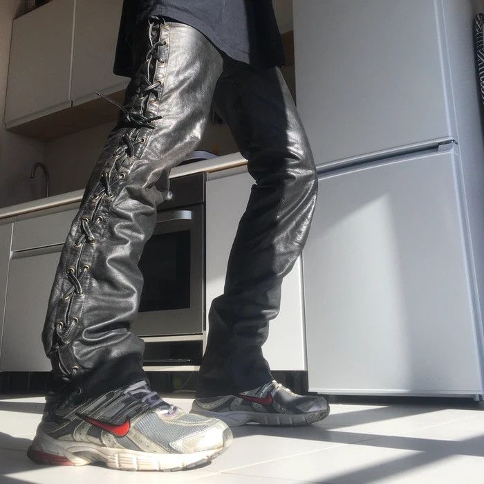 Vintage Vintage american Leather Pants Playboi Carti Style | Grailed