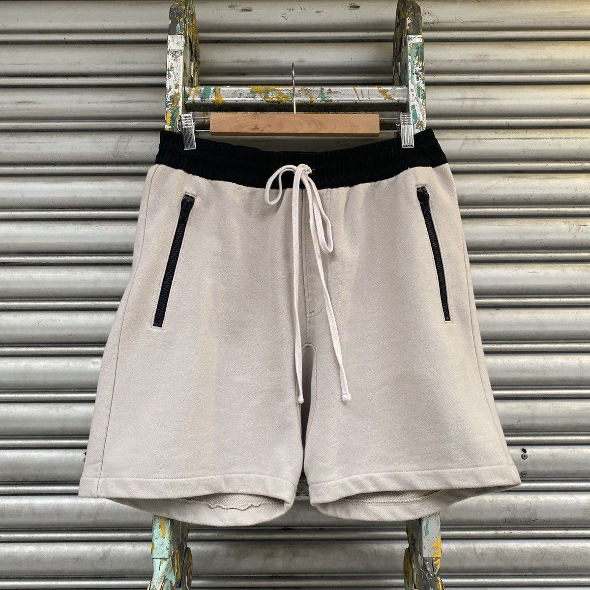 Pacsun FOG Fear Of God Essentials Drawstring Beige Short Pants | Grailed