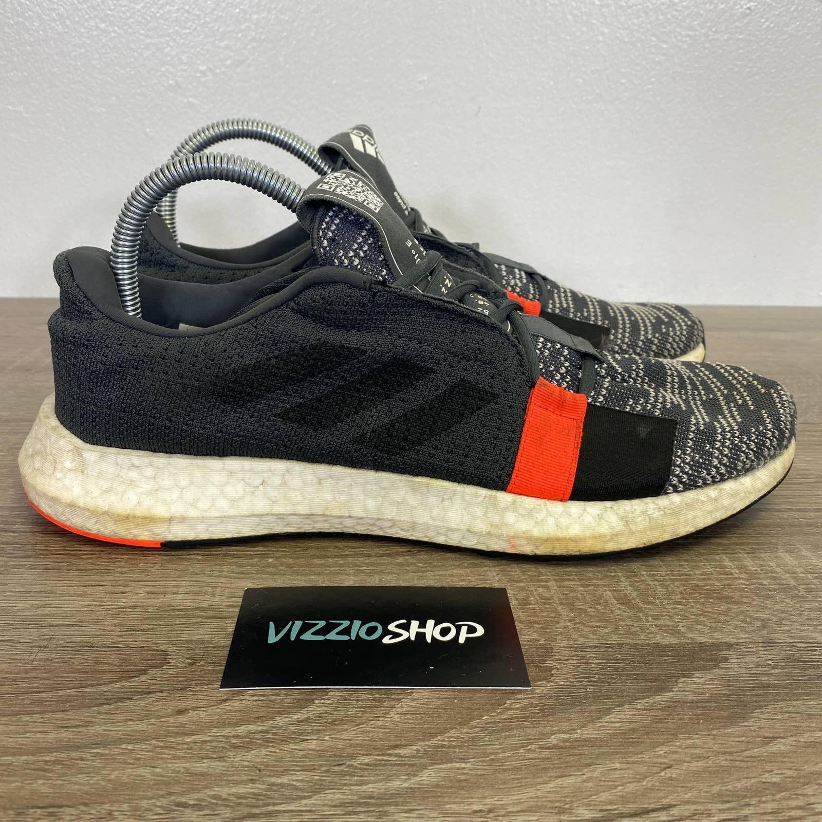 Adidas Adidas SenseBoost Go Dark Grey Black Solar Red Running Shoes ...