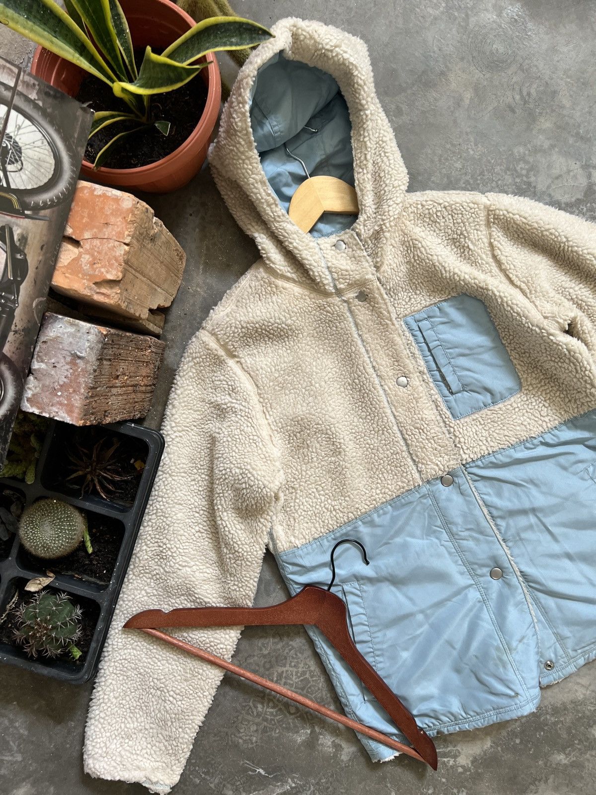 Japanese Brand × Streetwear × Vintage Vintage 🖤 Deep Pile Sherpa Snap ...
