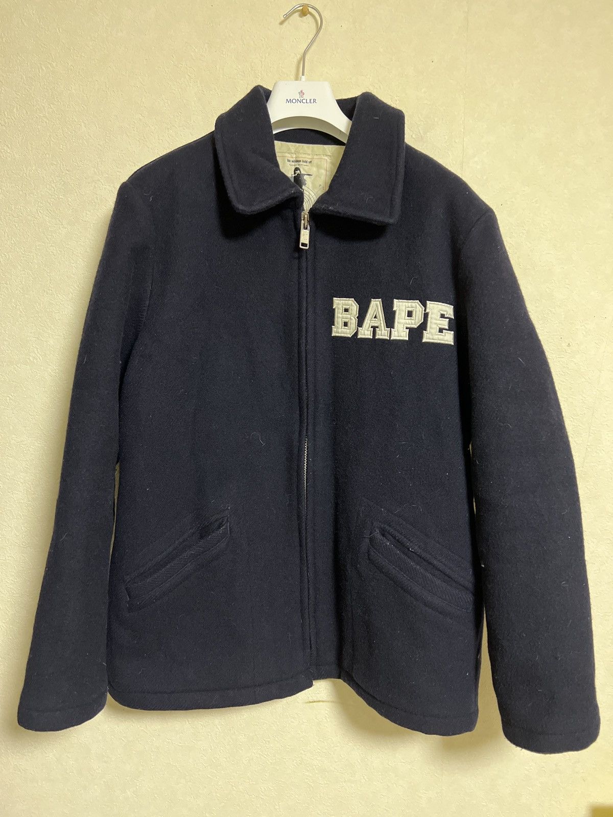 Bape × Vintage Rare Vintage OG Bape Wool jacket coat XL | Grailed