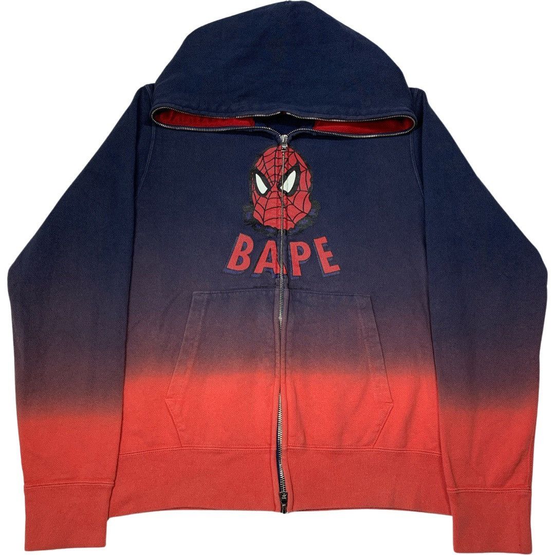 Bape Bape x Marvel Spider-Man Full Zip Hoodie | Grailed