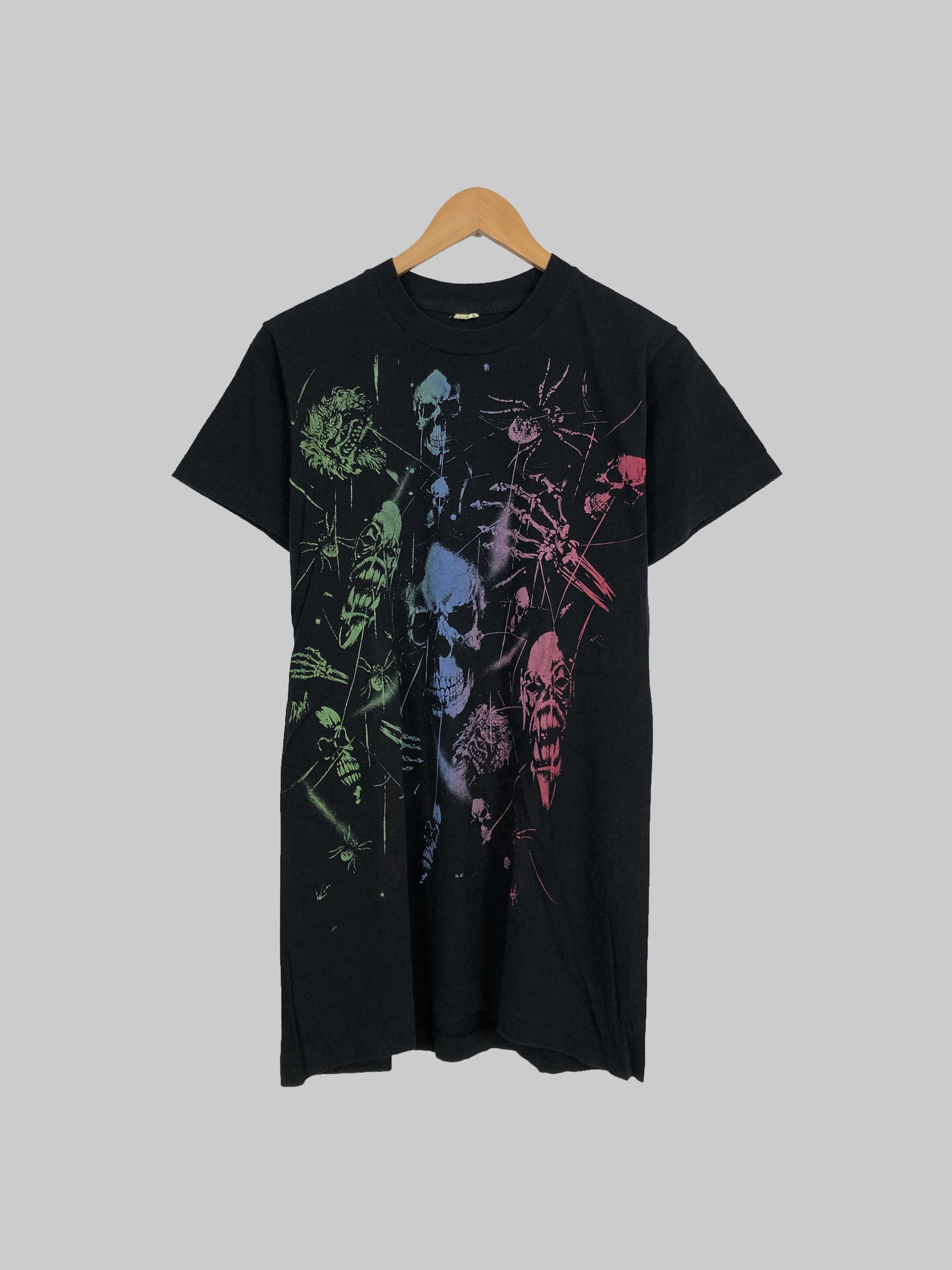 Art × Skulls × Vintage Vintage 90s Skulls Bones Art (Liquid Blue Travis ...