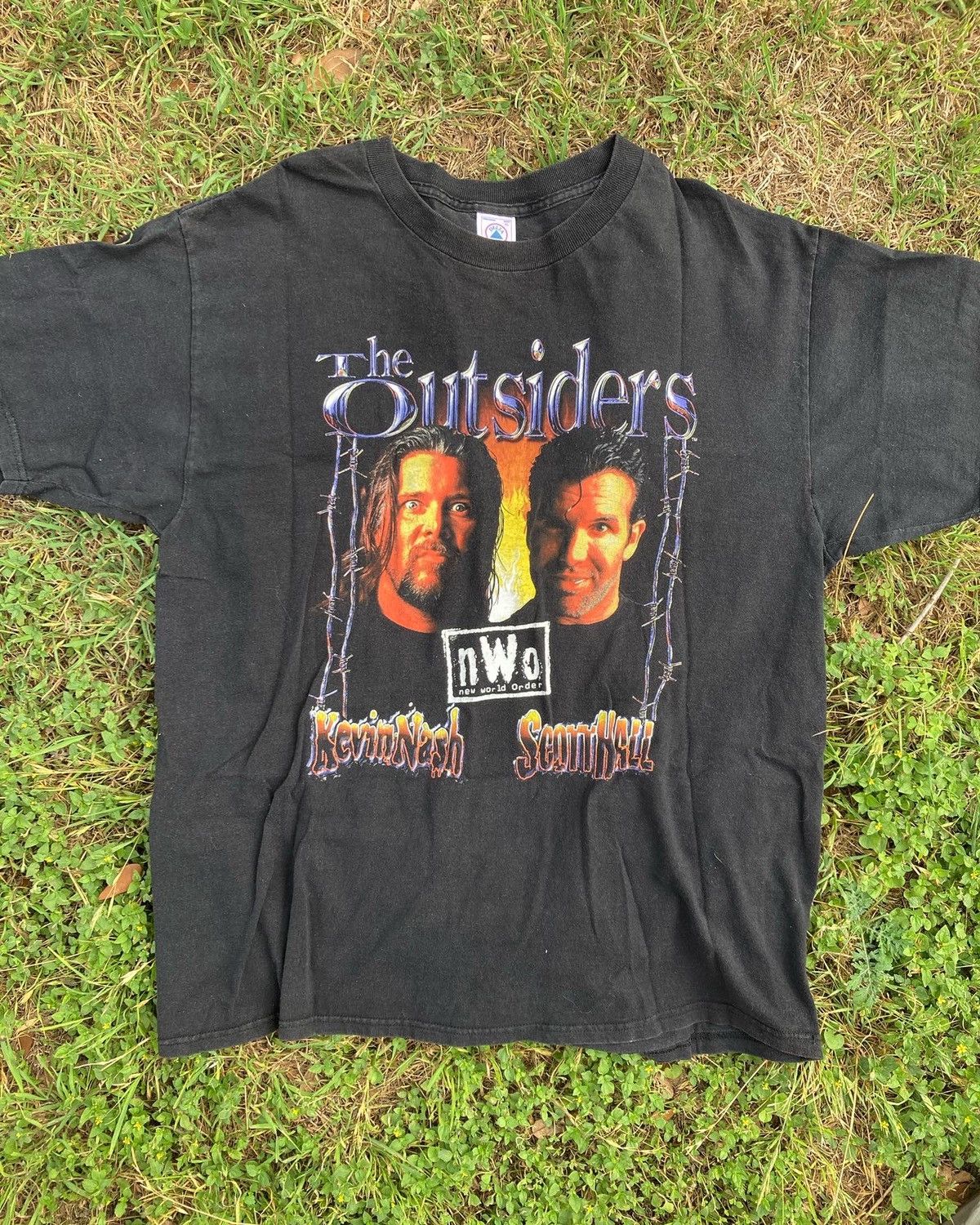 Wcw/Nwo Vintage WCW NwO Outsiders tee ft Kevin Nash and Scott Hall ...