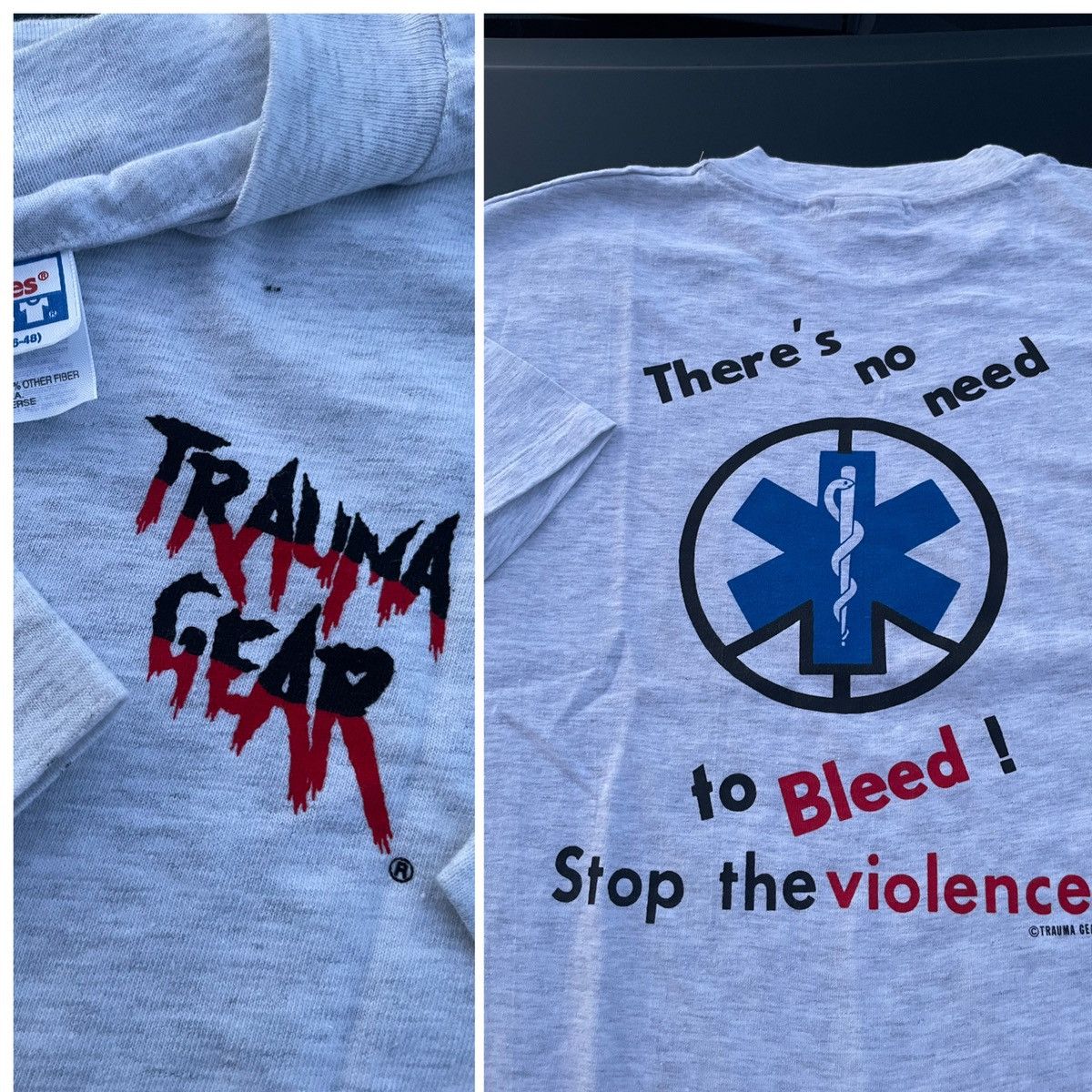 Hanes × Vintage 1993 Trauma Ward Nurse Doctor EMT 90s Medical Single ...