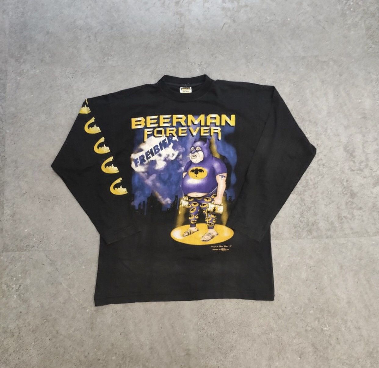 Vintage Batman 1995 Parody Beerman MCS Berlin Very Rare Comics Tee ...