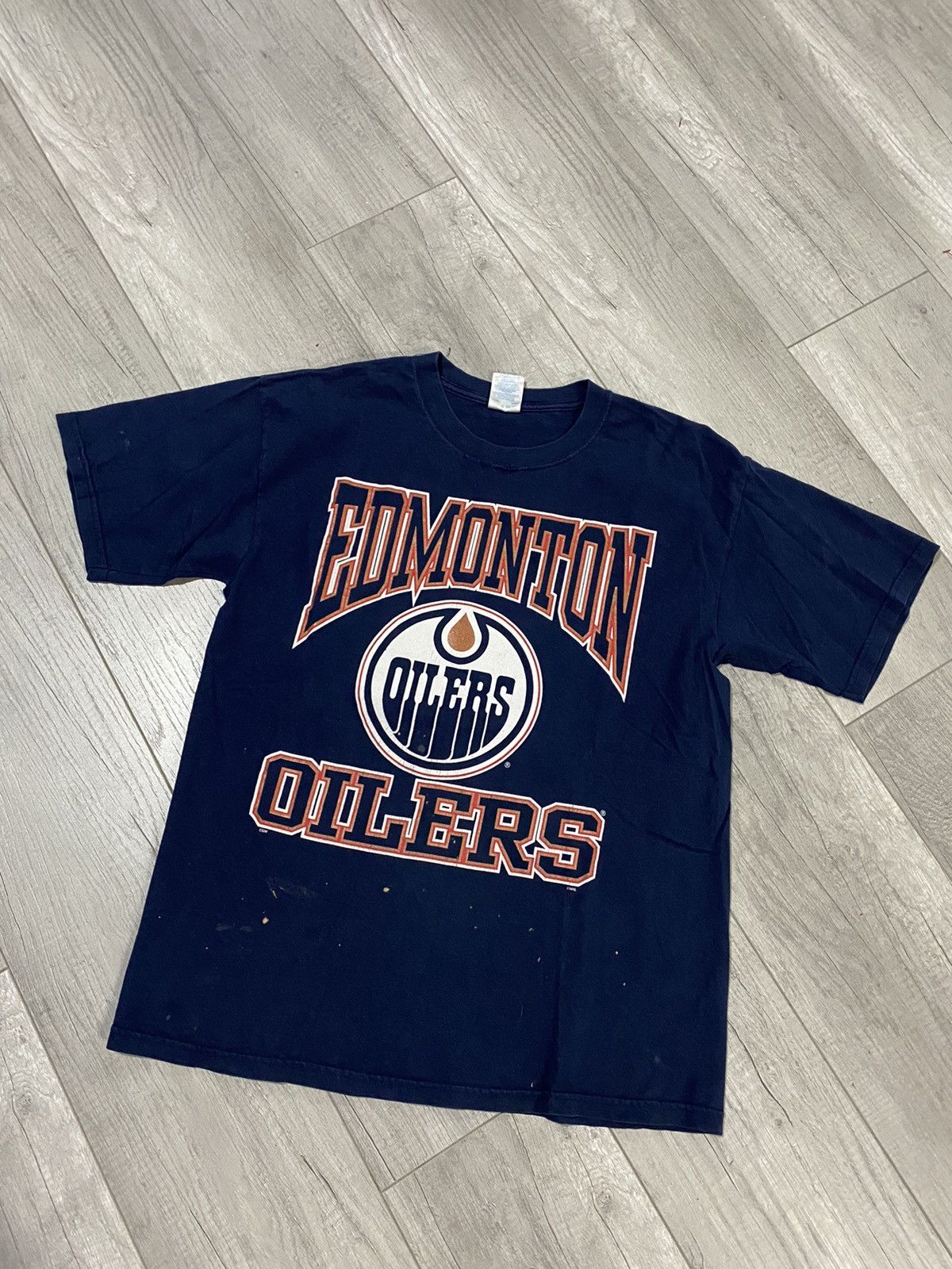 NHL × Streetwear × Vintage Vintage Edmonton Oilers Essential Script Tee ...