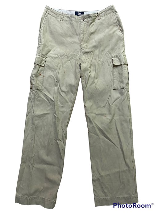 Gap Gap cargo paint cream baggy cutting | Grailed