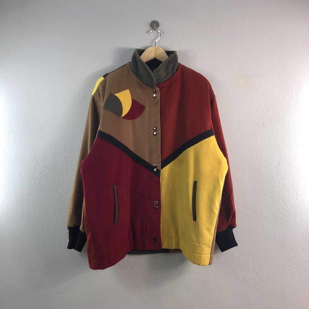 Streetwear × Vintage Steve Evans Multicolour Patchwork Design Usa ...