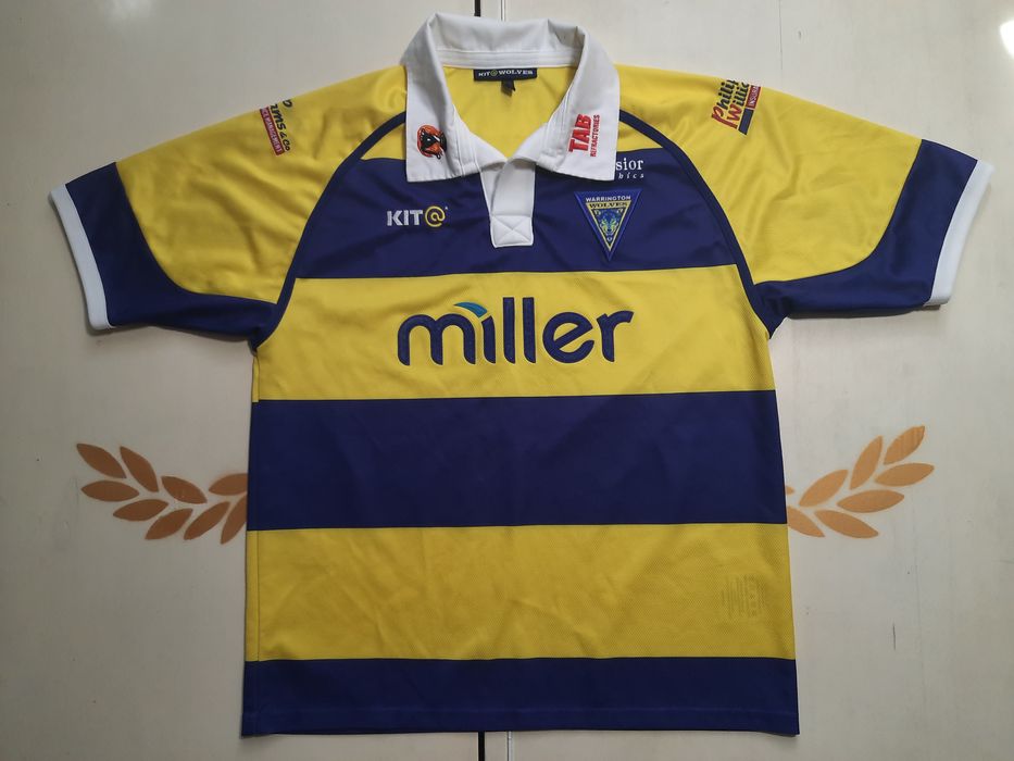 England Rugby League WARRINGTON WOLVES RUGBY LEAGUE SHIRT JERSEY | Grailed
