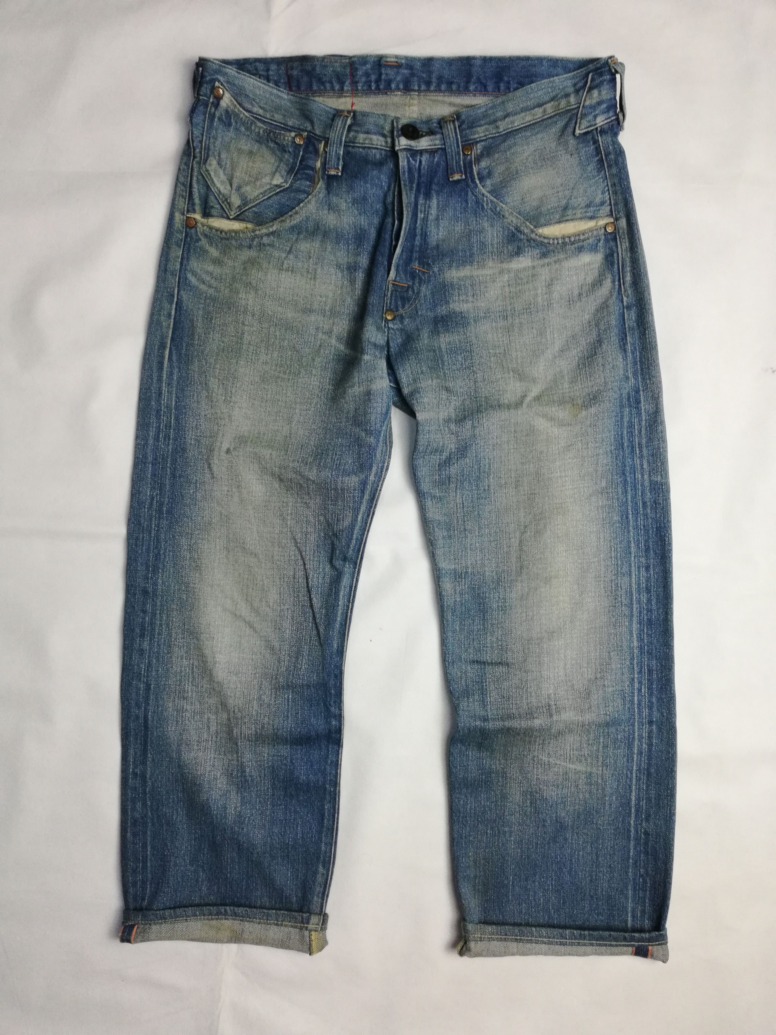 Levi's RARE Levis Red Selvedge Jeans with Long Cinch Back | Grailed