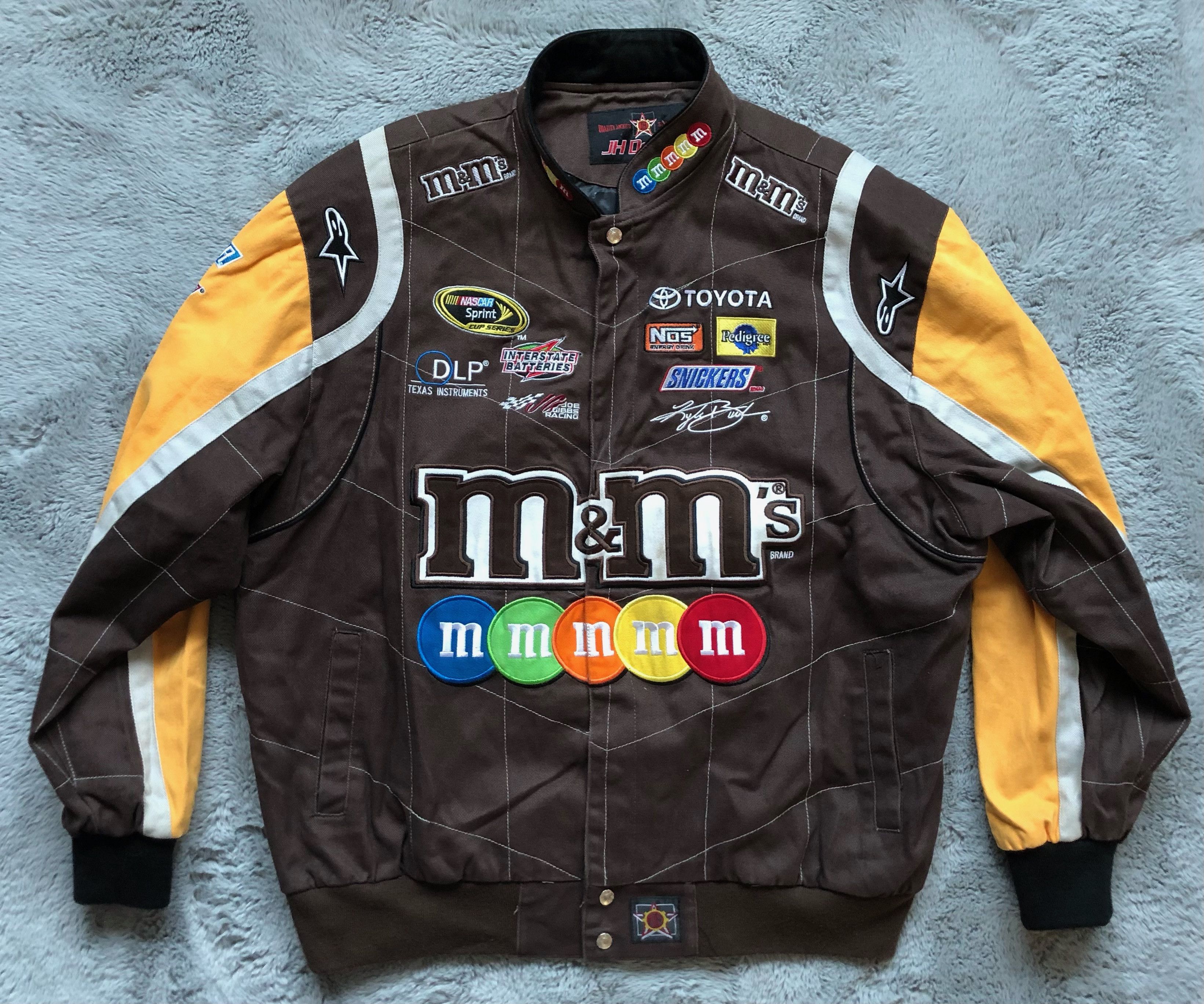 JH Design Vintage M&M’s NASCAR Jacket Kyle Busch XXL | Grailed