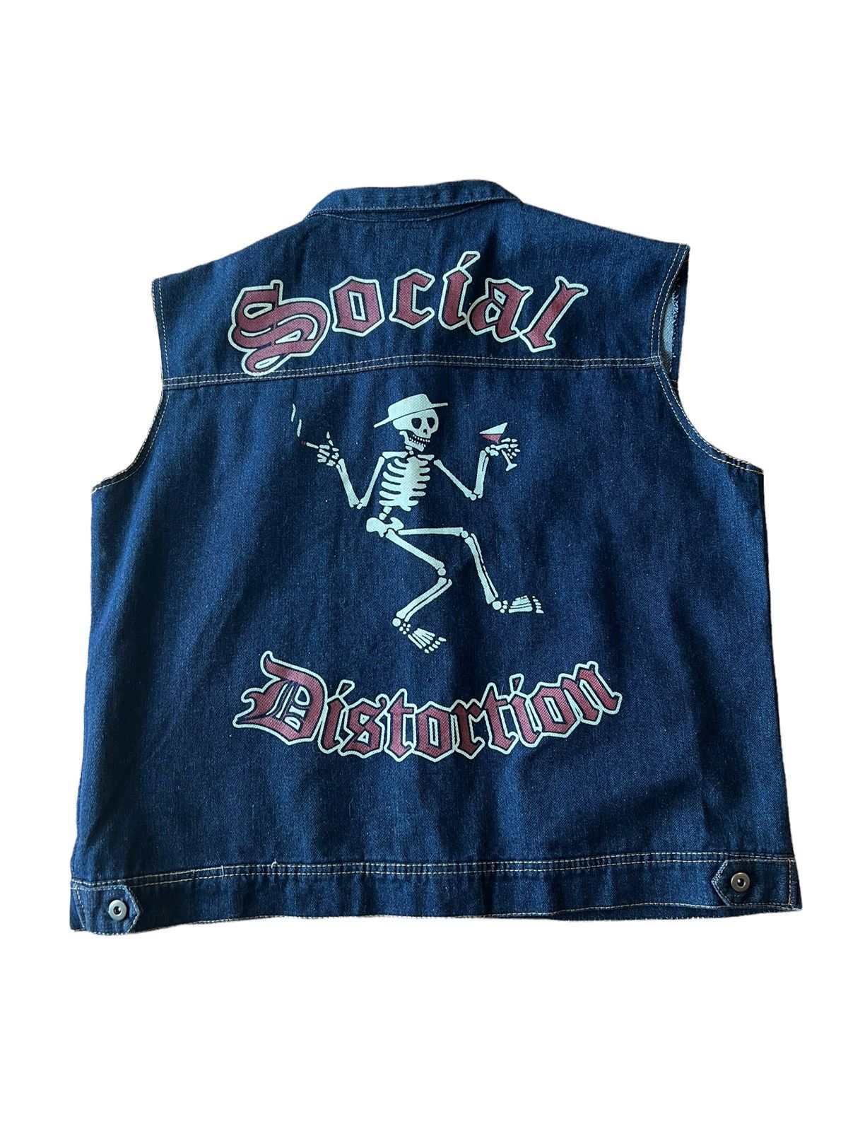 Band Tees × Denim Jacket × Vintage Social Distortion Skelly Denim Vest ...