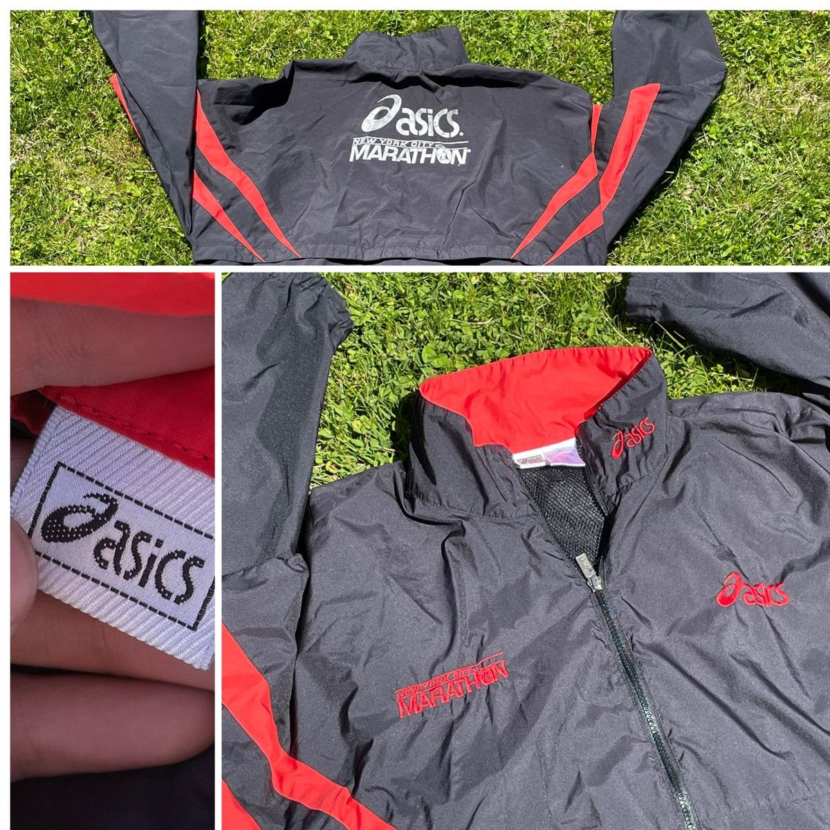 Asics × Vintage 90s ASICS New York City Marathon Windbreaker Track ...