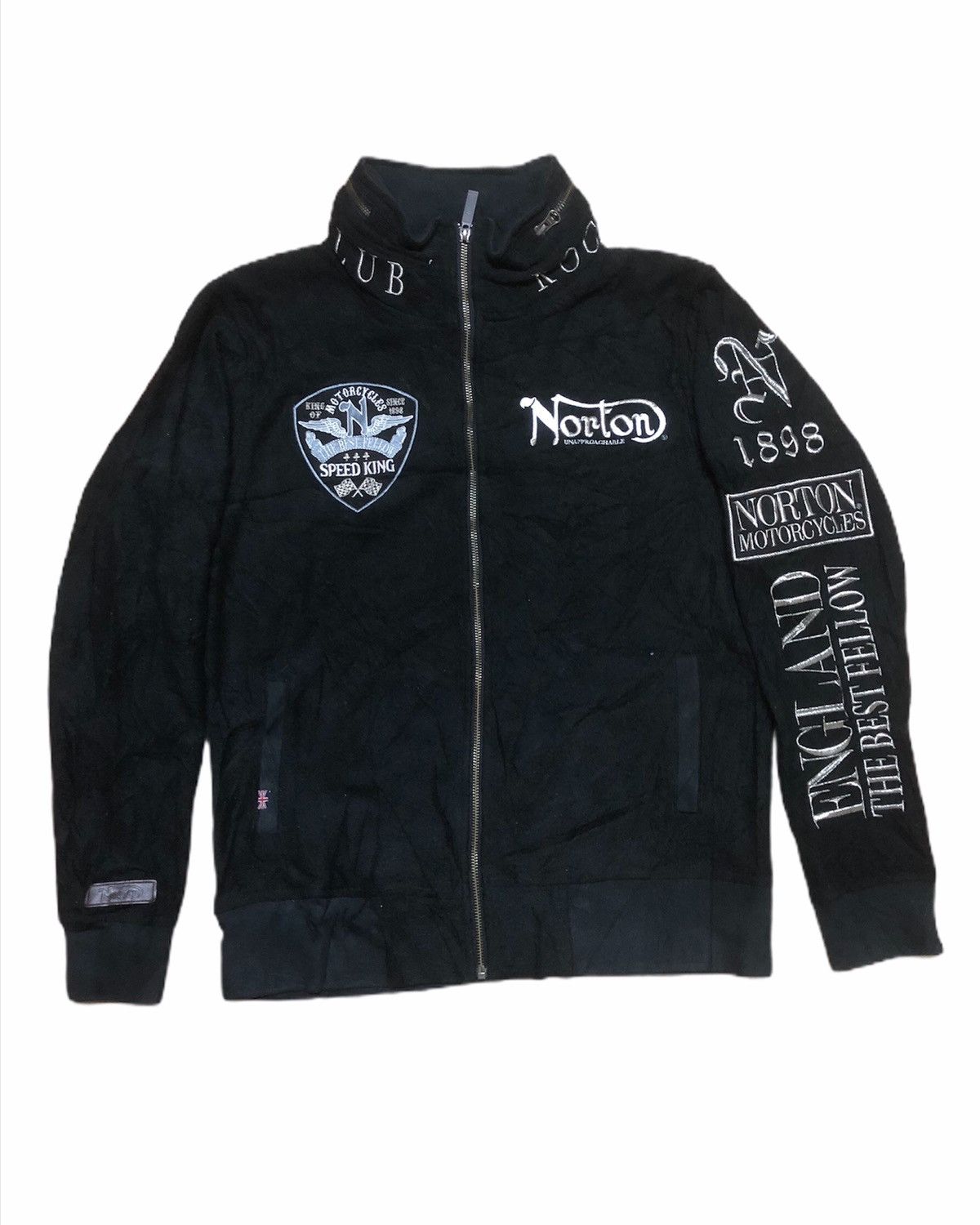Norton × Racing Vintage England Norton Motorcycle 1898 Jacket Cafe ...