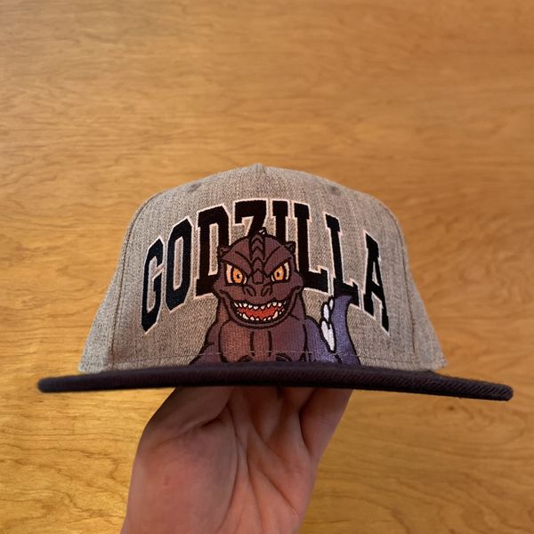 Movie Godzilla Snapback Hat Embroidered Spellout Cap | Grailed