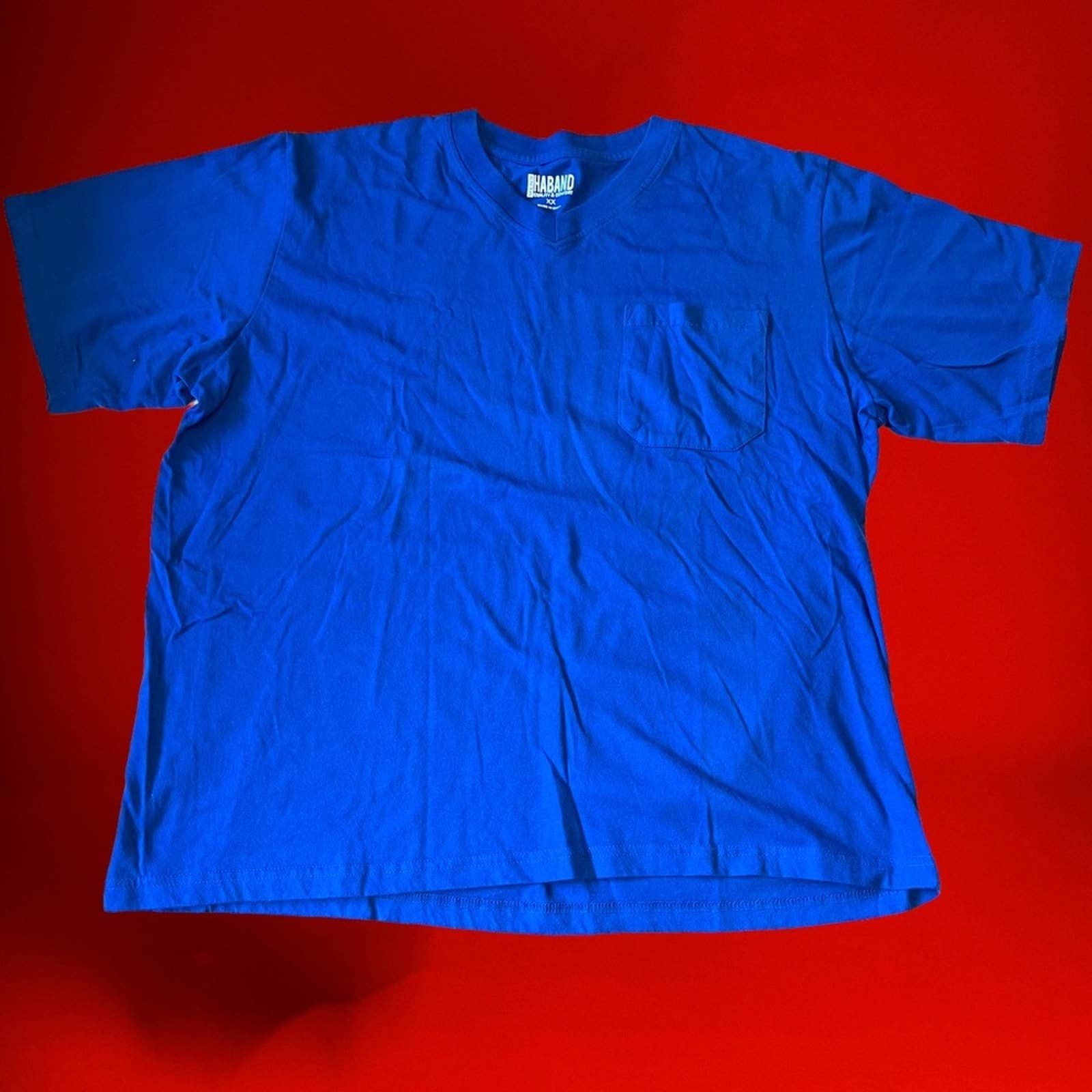 Haband Haband Big and Tall Dark Blue Pocket V-Neck | Grailed