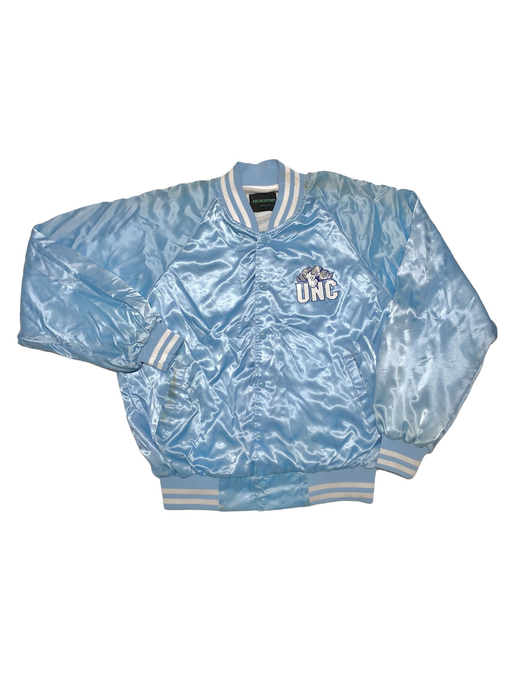 Ncaa UNC Carolina Tarheels VTG 80s Satin Windbreaker Jacket XL | Grailed