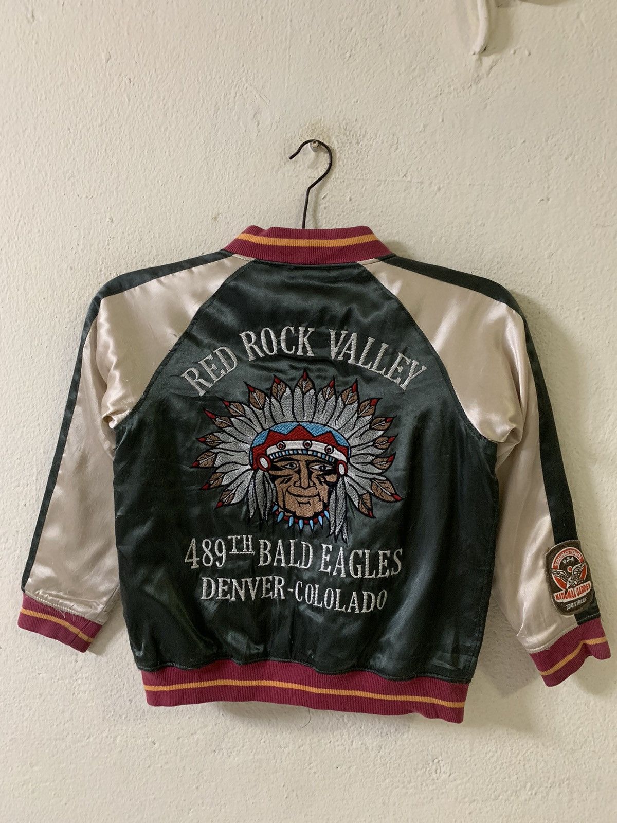 Kid × Sukajan Souvenir Jacket Junk Store Red Indian Sukajan Jacket For ...