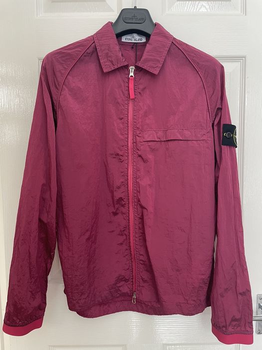 Stone Island 761512321 Nylon Metal Pink Packable Overshirt Small | Grailed