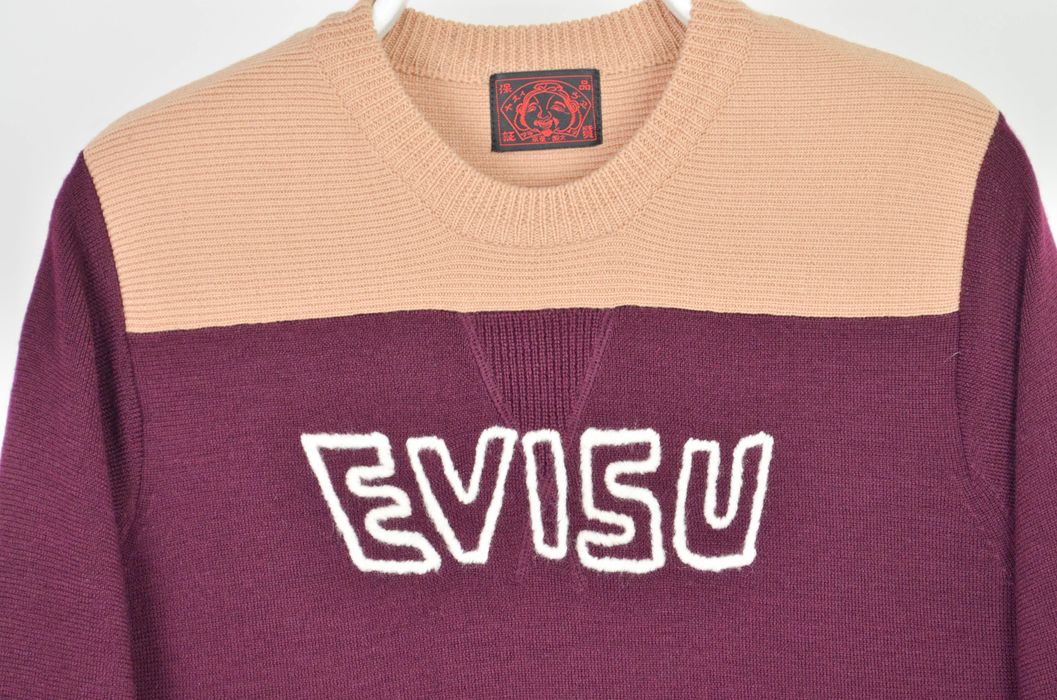 Evisu Evisu Big Logo Wool Sweater 1538AC | Grailed