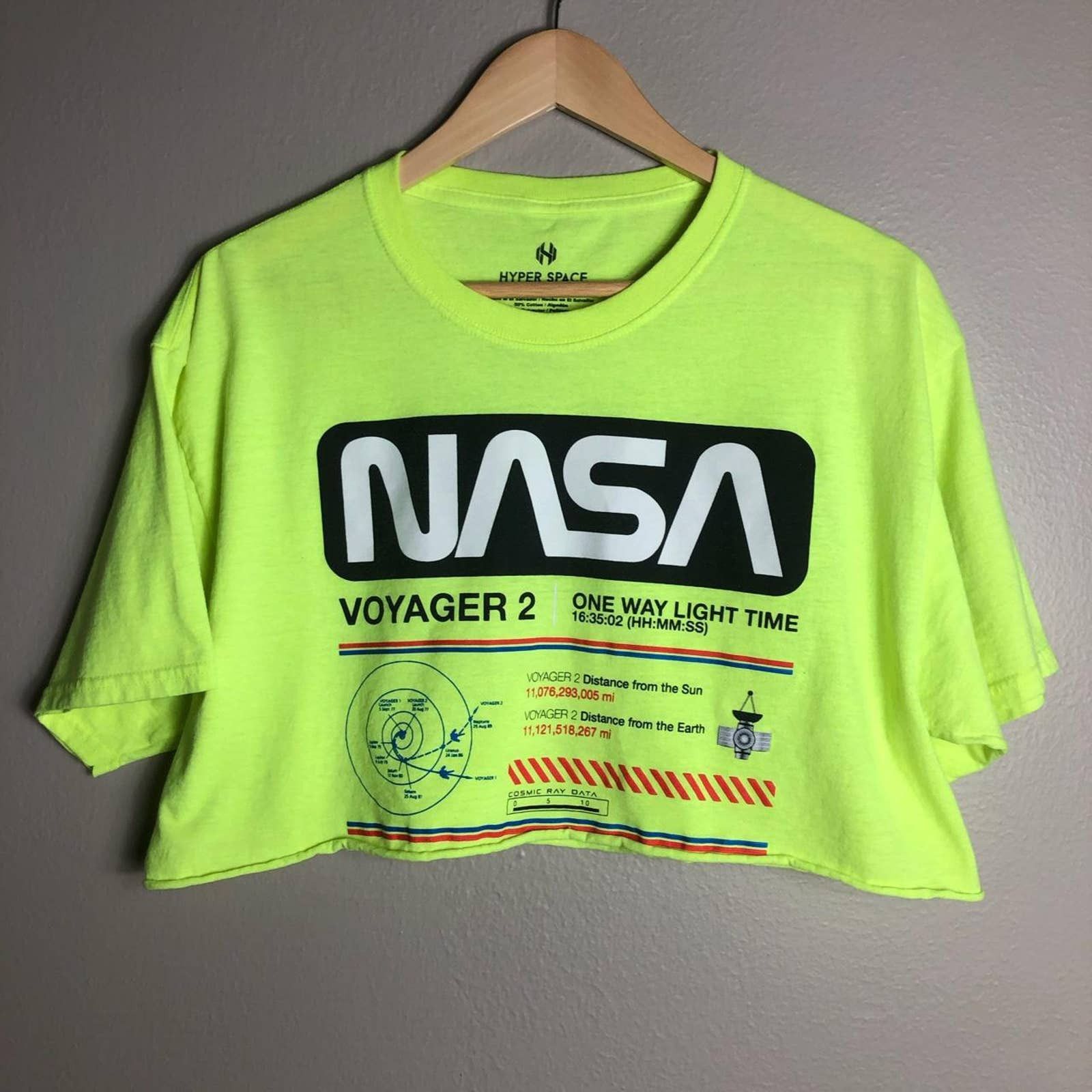 Nasa NASA Crop Top Fluorescent Neon Yellow | Grailed