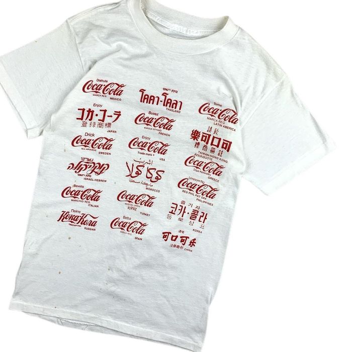 Vintage Vintage 80s Coca Cola Different Languages Promo T Shirt | Grailed