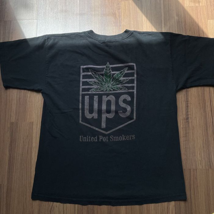 Vintage offer United Pot Smokers UPS Travis scott weed parody tee | Grailed